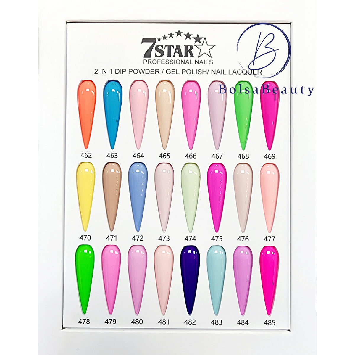 7 Star - Trio Full Set 24 Colors (#462 - #485) – BolsaBeauty Nail Supply