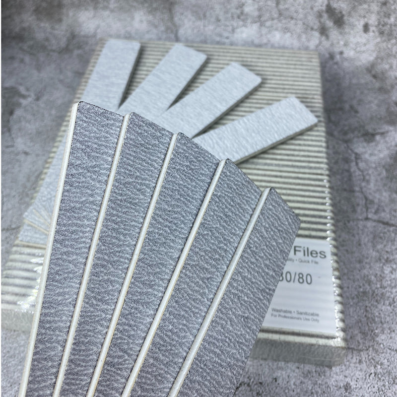 Nail File - Square Jumbo 80/80 Extra Coarse (50pcs) – BolsaBeauty Nail ...