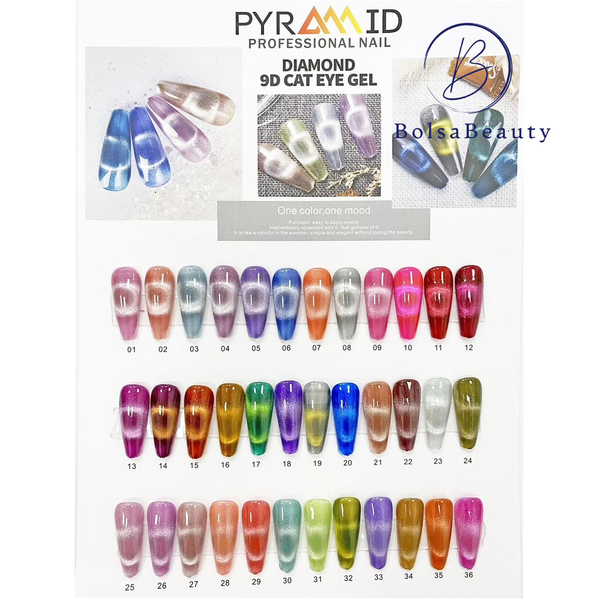 Pyramid - 9D Diamond Cat Eye Full Set (36 Colors) - NEW 2025 ...