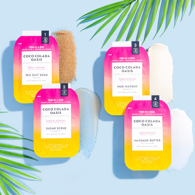 VOESH - Deluxe Pedicure 4in1 Case 50pcs - Coco Colada Oasis ...